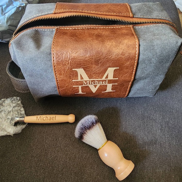 Personalized Razor With Wood Handle, Shaving Brush, Safety Razor for ...