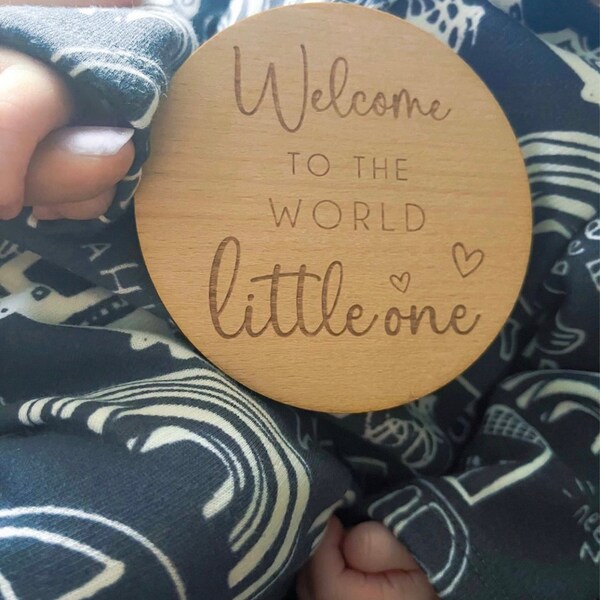 Baby Arrival Sign | Welcome to the World | Hello World L Engraved Name ...