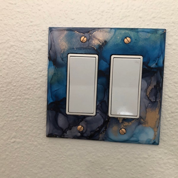Colorful Abstract Art Light Switch / Electrical Outlet Cover - Toggle ...