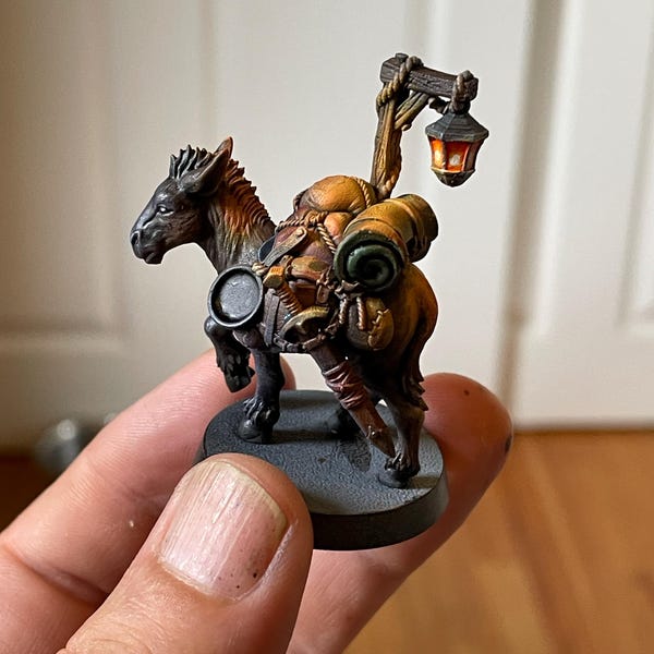 Dnd Pack Mule Mini | Tabletop RPG Miniature | D&D Figurines ...