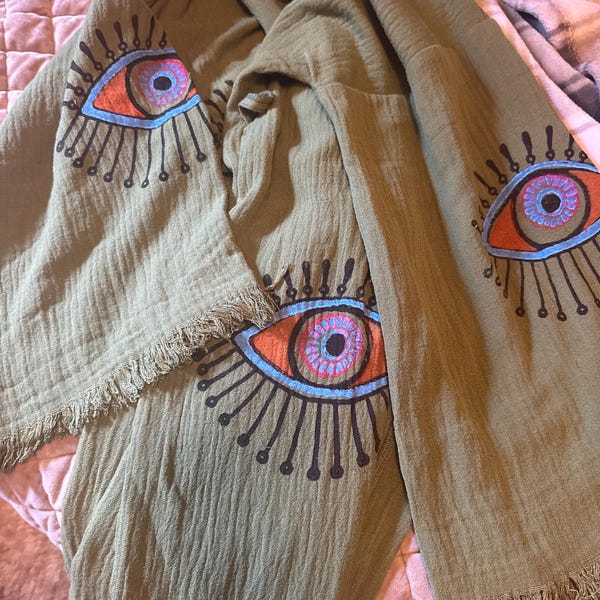 Rainbow Bubble Bathrobe, Hand Woven Robe, Cotton Bathrobe, Colorfuly ...