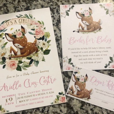 Pink Minnie Mouse Baby Shower Invites Baby Sprinkle - Etsy