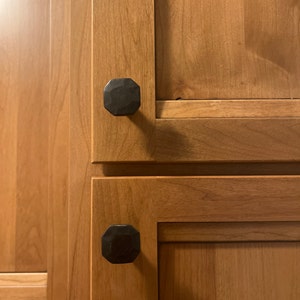 Hand Forged Hammered Square Stem Drawer Handle Brushed Individual - Etsy