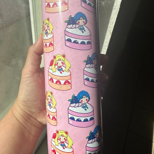 Gamer Girl Stainless Steel Cup With Plastic Lid and Straw, Cute, Kawaii ...