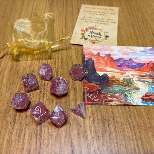 Shadowy Forest Dnd Dice Set, Polyhedral Dice, D&D Dice, Dungeons and ...