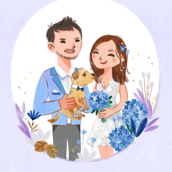 Bluebean Happy Dandelion Illustration Art - Etsy