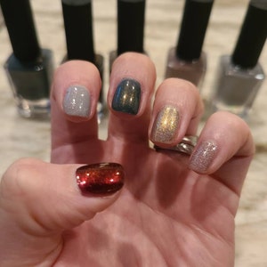 Tombstone Bone Grey Holographic Nail Polish - Etsy