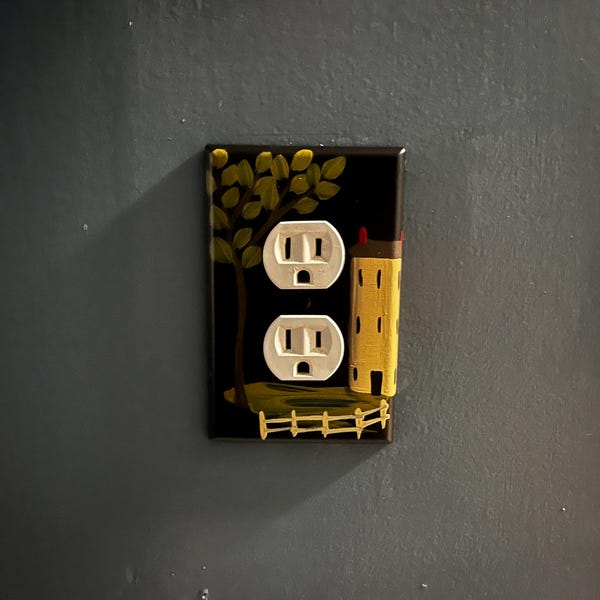 Hand Painted Colonial House Light Switch Cover, Farmhouse Decor - Etsy
