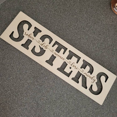 Personalized Sister Wood Sign Home Decor, Gift for Sister, Sister ...