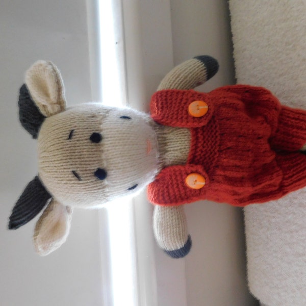 Bull Toy Knitting Pattern, Knitted Cow, Symbol of Year, DIY Soft Toy ...