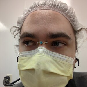 Bridge Chain Third Eye Gem Nose Chain Customizable Length - Etsy