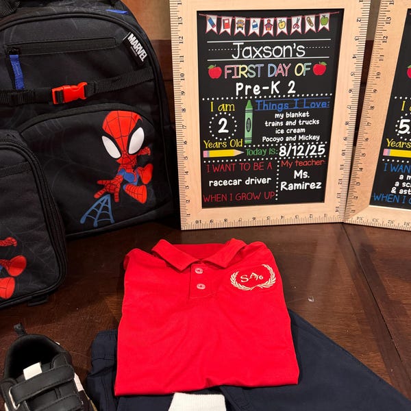 First Day of School Sign, First Day of Kindergarten Sign, 1st Day of ...