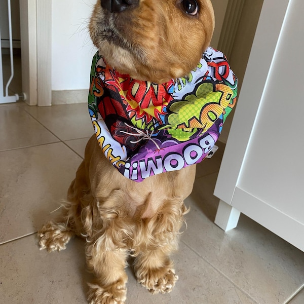 Cotton Dog Snood | Green Summer Snood for Dog | Handmade Cocker Spaniel ...