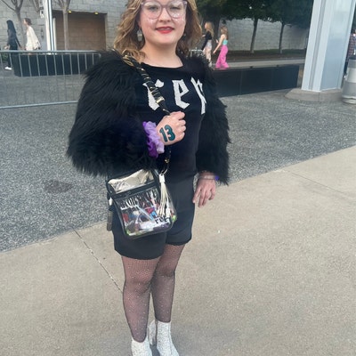 Rep Costume Black Velvet With Furry Sleeves. Romper With Rhinestones ...