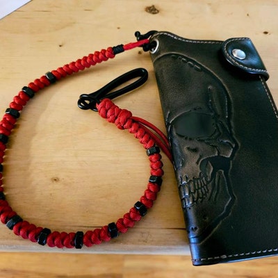 Black EDC Wallet Chain Style Lanyard - Etsy