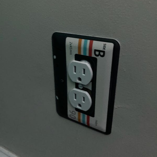 Retro Mix Tape Cassette Switch Plate Cover Mix Tape Light Switch Wall ...