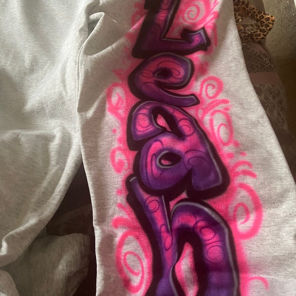 Airbrushed Sweatpants Youth / Adult Airbrush Graffiti 90s Sweat Pants ...