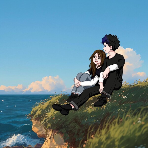 Custom Ghibli-style Art | Anime Portraits for Couples, Families & Pets ...