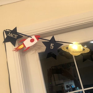 Space Banner Personalised Space Party Banner Space Birthday Decorations ...