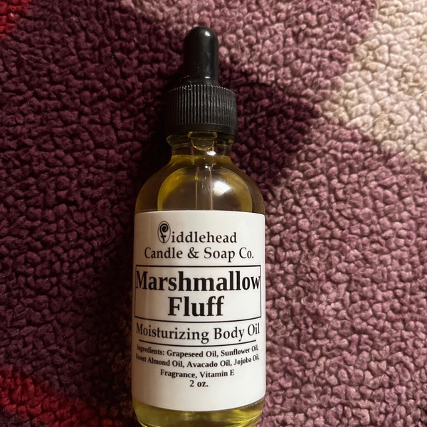 Marshmallow Fluff Body Oil, Natural Body Oil, Massage Oil, Hydrating ...