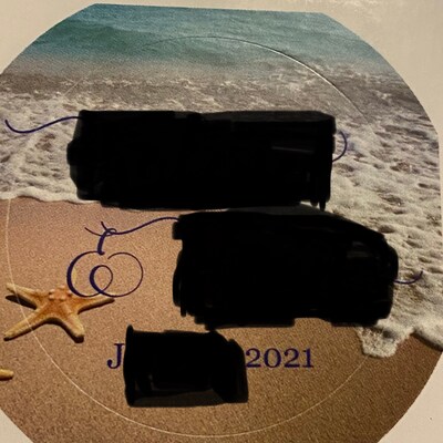 Glossy Round Sticker Label Tags Beach Theme Wedding Favor & - Etsy