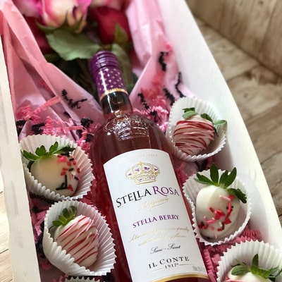 Rose and Wine Box: 20x7x4 contents NOT Included, Box Only sold in ...