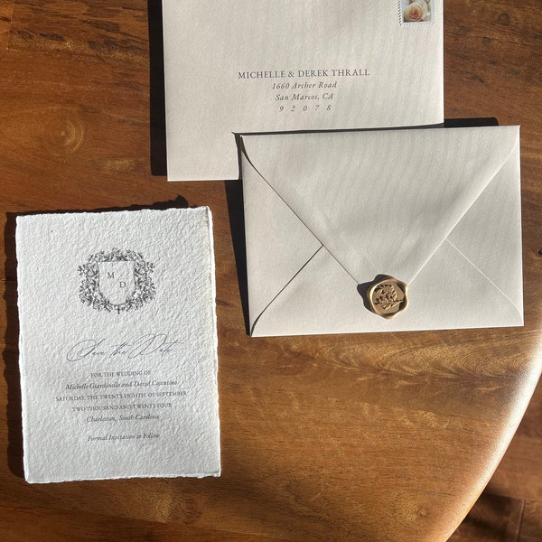 Printed Menu Cards With Wax Seal, Wedding Menu Cards, Custom Printed ...