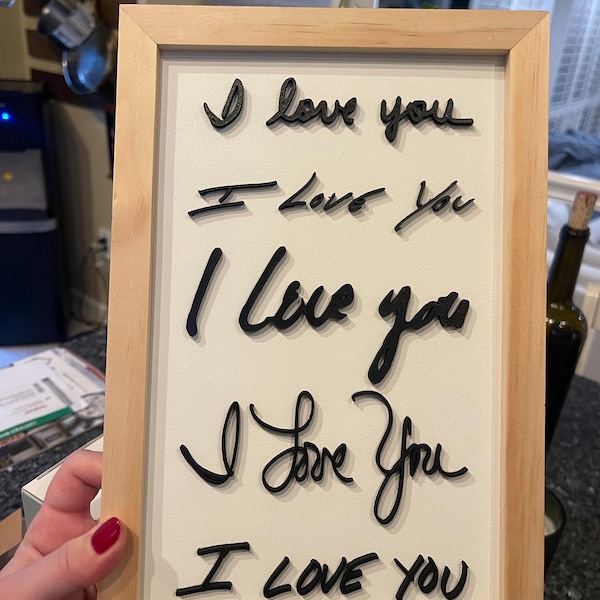 Laser Cut Handwriting Sign: Personalized Memorial Art - Etsy