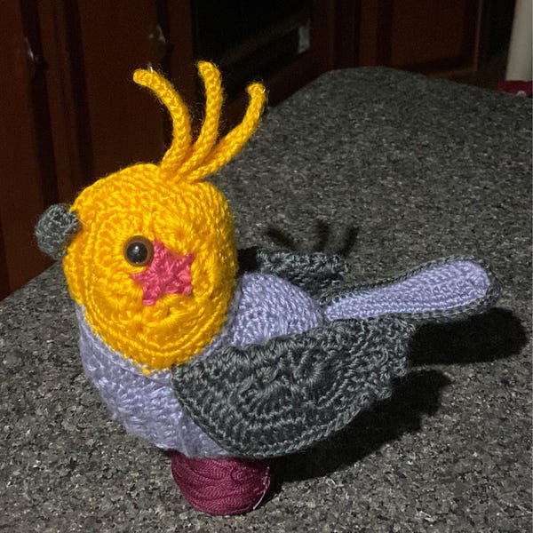 Cockatiel Crochet Pattern Charlie the Cockatiel, Cockatiel African ...