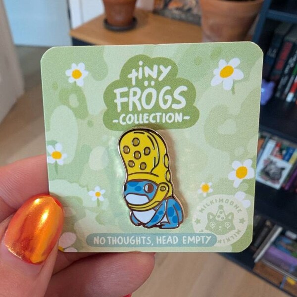 Silver Frog Hard Enamel Pin/ Tiny Frogs Collection Ice Breaker / Small ...