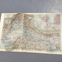 Hemispheres Original 1902 Map by the Century Company. Original Antique ...