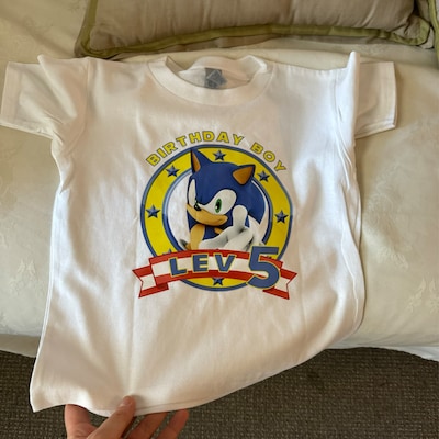 Custom Sonic Birthday Shirt Sonic Birthday Shirt Personalized Sonic the ...