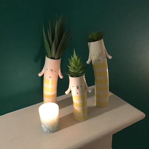 Ceramic Wizard Gnome - Handmade Pottery Gnome - Unusual Gift - Quirky ...