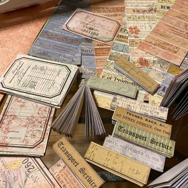 Mini Ephemera Labels Pack, Printable Labels Ephemera, Mini Stencils ...