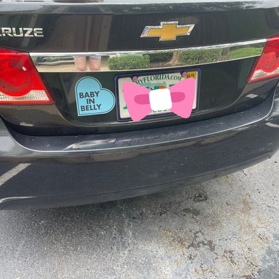 BABY in BELLY STICKER for Car Window. Pregnant on Board Driver. Bump on ...