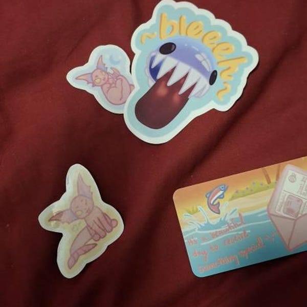 Bubble Bleh - Waterproof Vinyl Sticker - Original Art - Gloss Finish ...