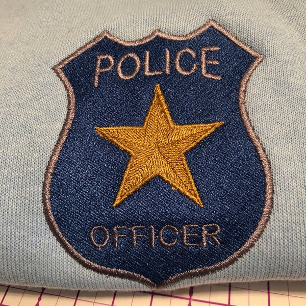 Police Embroidery Badge Machine Digitized Design Filled Pattern ...