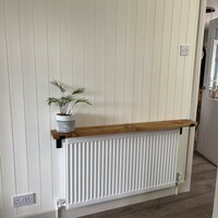 Hand crafted Rustic reclaimed solid pine timber radiator shelf - Etsy ...