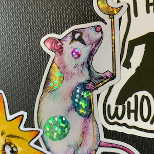 Sparkly Clown Rat Sticker - Etsy