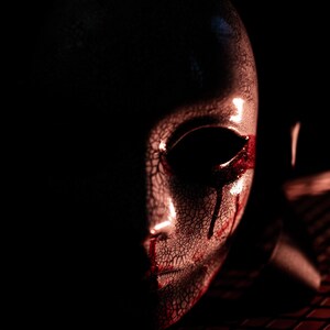 Full Face Masquerade Mask. Hand Painted Horror Theater and Scary ...