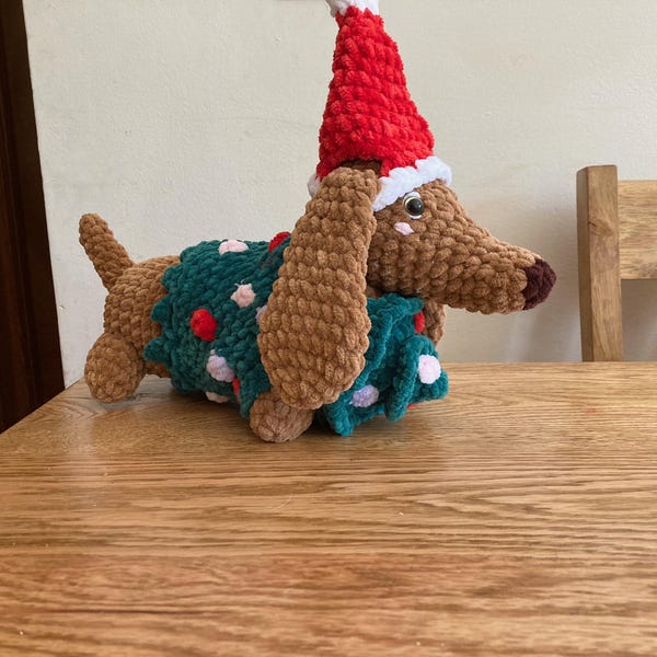 Christmas Dog Crochet Pattern - Etsy