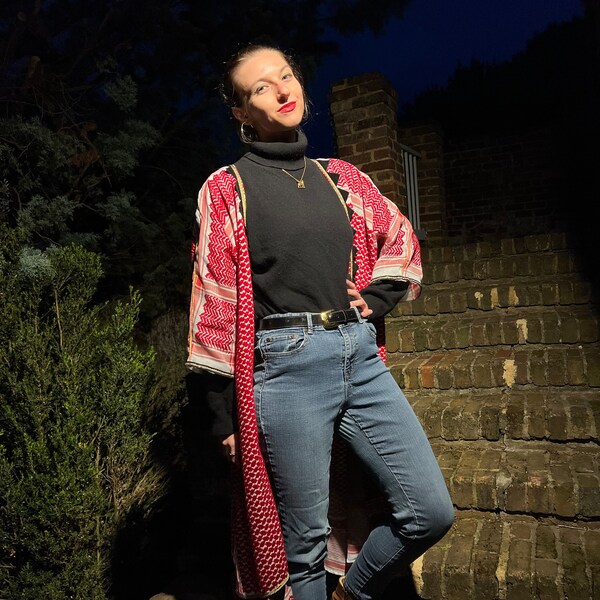 Short Arabic Shemagh-keffiyeh Jacket-kimono-poncho-tunic-robe-gilet ...