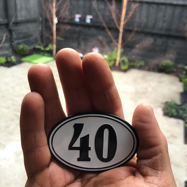 French House Number #1-200, Blue Enamel, Top Selling. Size: 5 1/2" X 4 ...