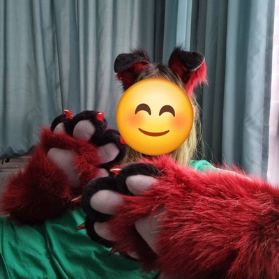 Light Blue Shepherd Eartailpaws, Dog Ear and Paws and Tail, Pet Cosplay ...