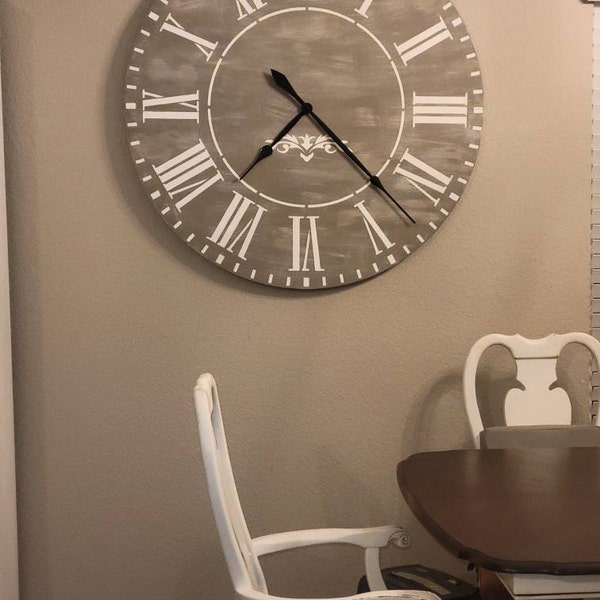 Clock Stencil- Roman Numerals Clock Stencil- Large Reusable Stencil ...
