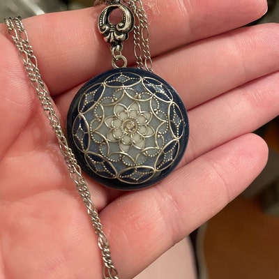 Vintage Style Ornate Locket Silver Tone/wedding Necklace/anniversary ...