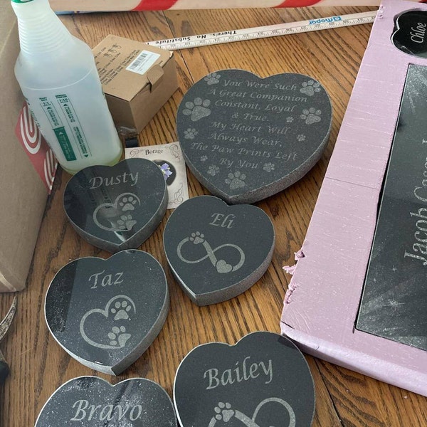 Personalized 8x12x1 Granite Memorial Headstone, Memorial Marker, Grave ...