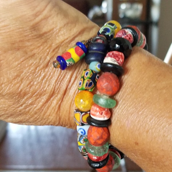 Handmade Wire Wrapped Polymer Clay Angel Fish Mixed Media Necklace and ...