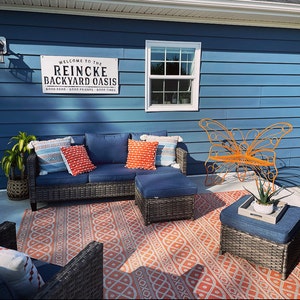 Personalized Backyard Oasis Backyard Memories Metal Sign Welcome Sign ...