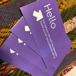 10 Alzheimer's Hello Cards Introduction Cards for People - Etsy
